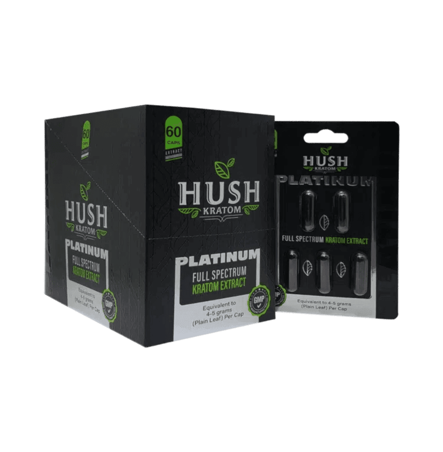 Hush Kratom Platinum Extract Capsules - Day N Night | CBD, Kratom ...